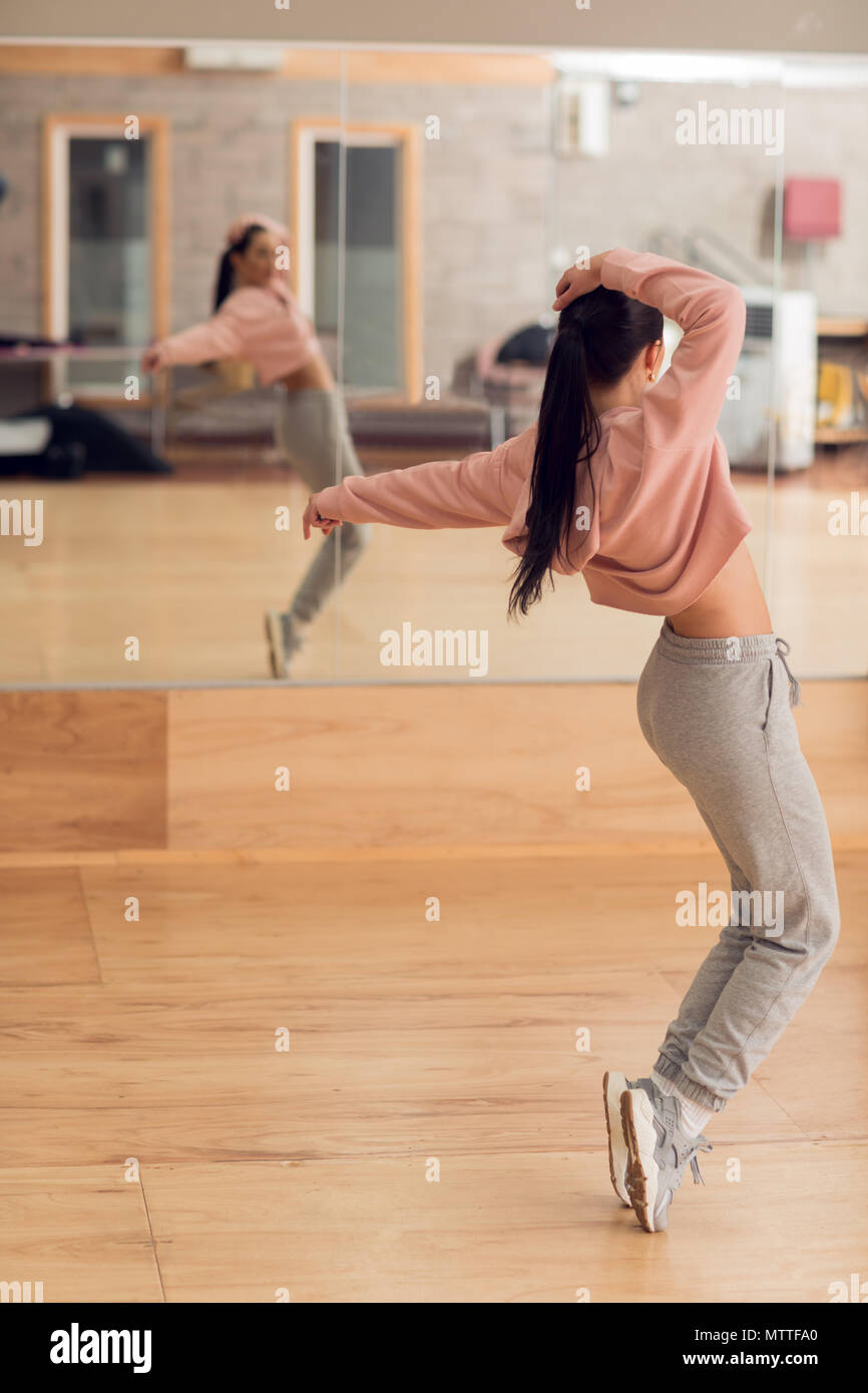 Female dancer dancing in dance studio Stock Photo - Alamy