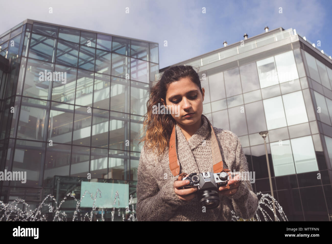 Beautiful young woman reviewing hi-res stock photography and images - Alamy