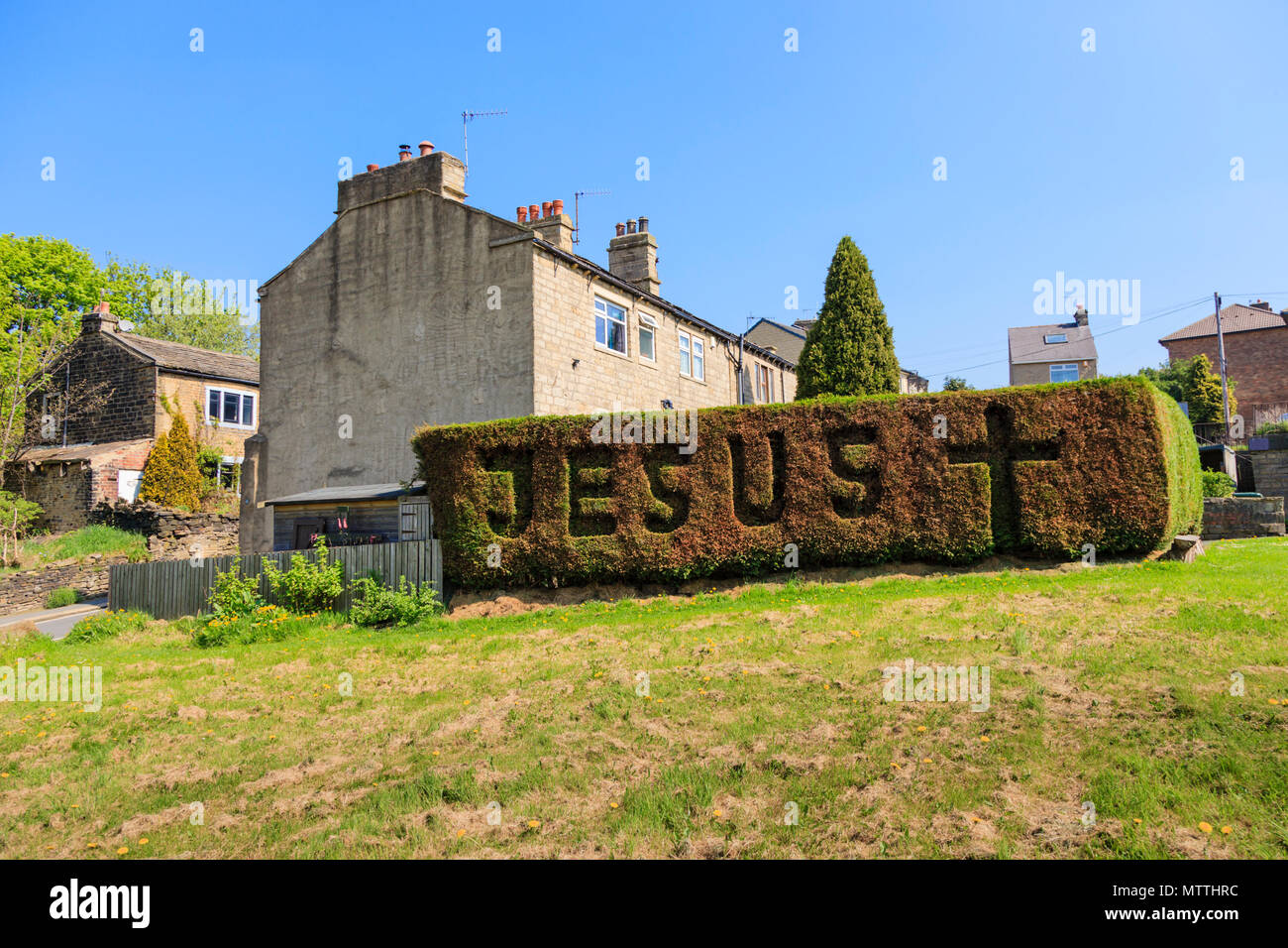 Jesus in topiary Stock Photo - Alamy