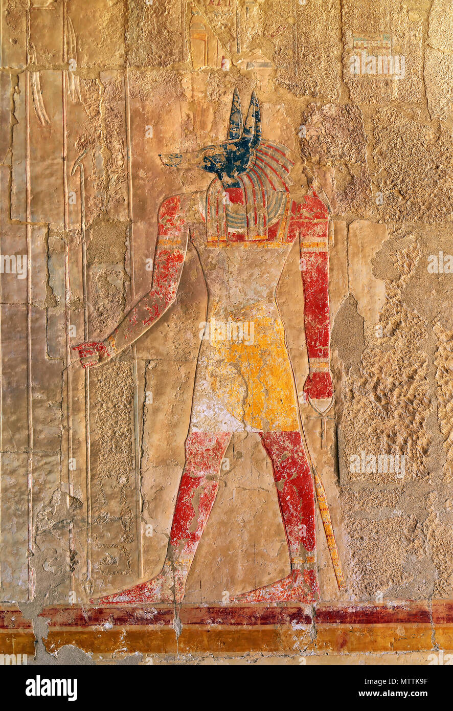 Egyptian wall painting anubis hi-res stock photography and images - Alamy