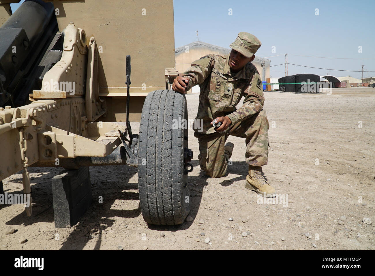 U.S. Army Spc. Andre Smith, 787th Combat Sustainment Support Battalion ...