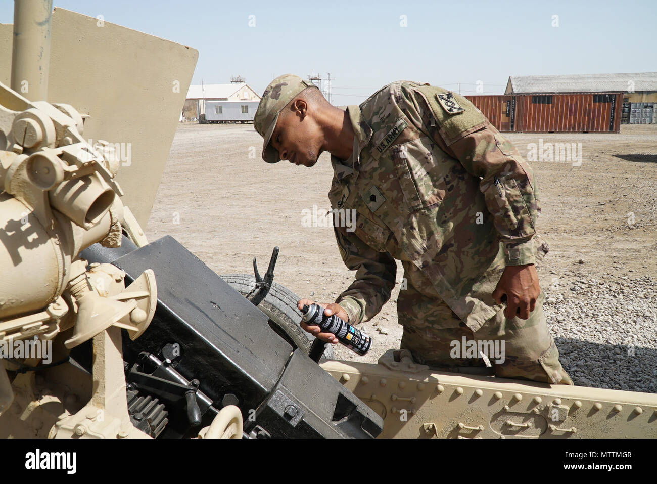 U.S. Army Spc. Andre Smith, 787th Combat Sustainment Support Battalion ...