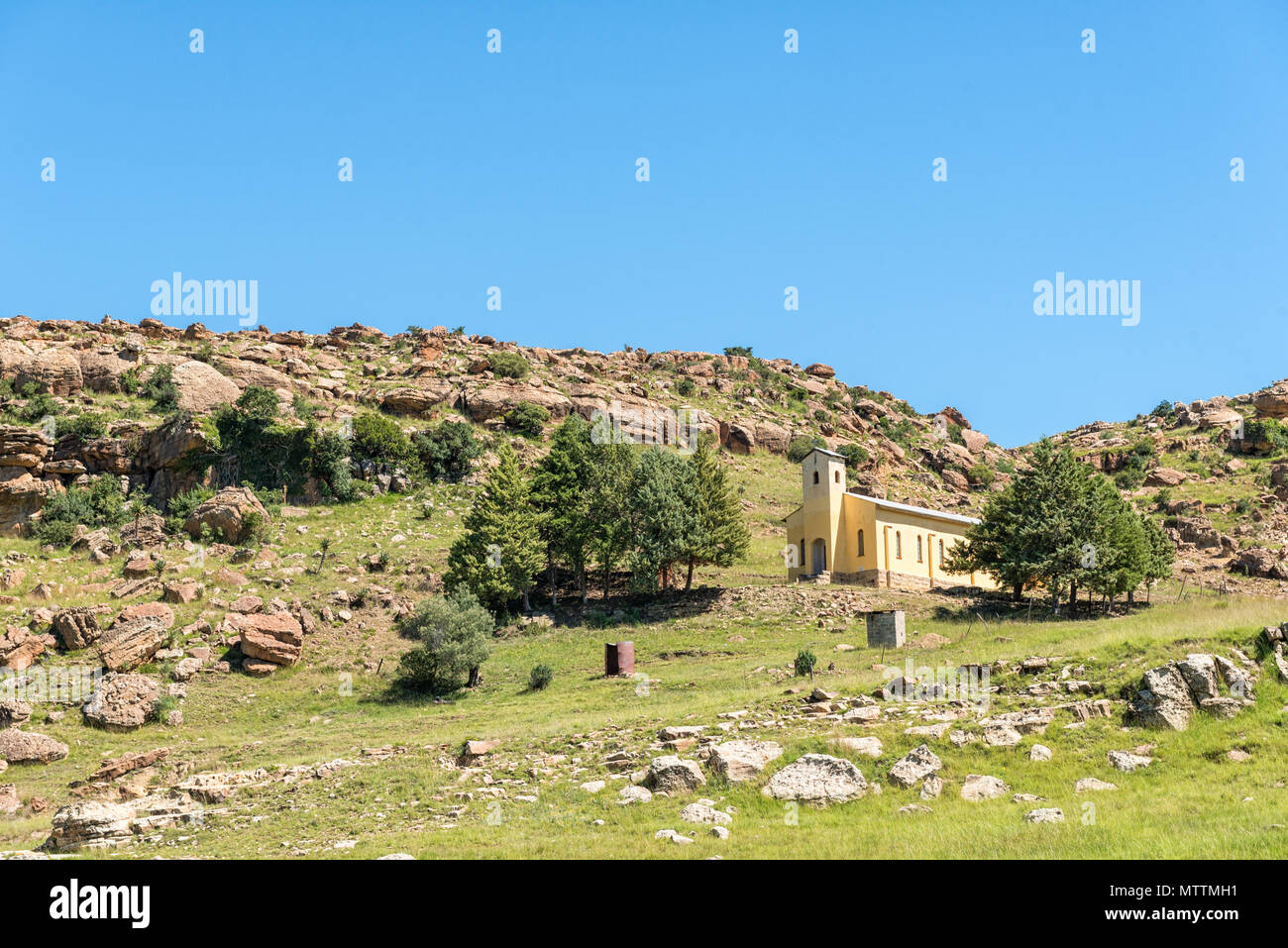 MATATIELE, SOUTH AFRICA - MARCH 26, 2018: A church next to road R65 ...