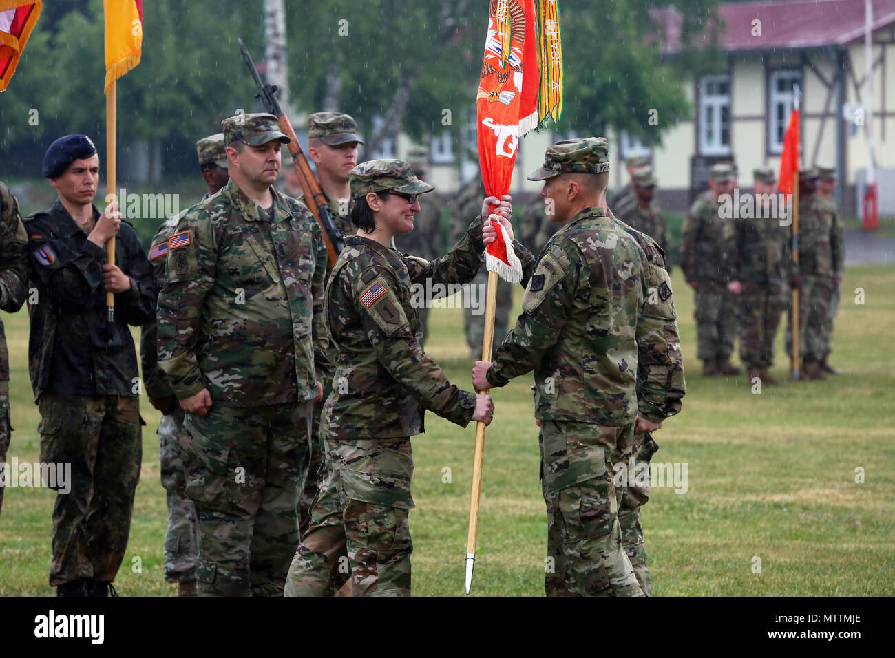 U.S. Army Col. Jeff Worthington, commander of the 2nd Theater Signal ...