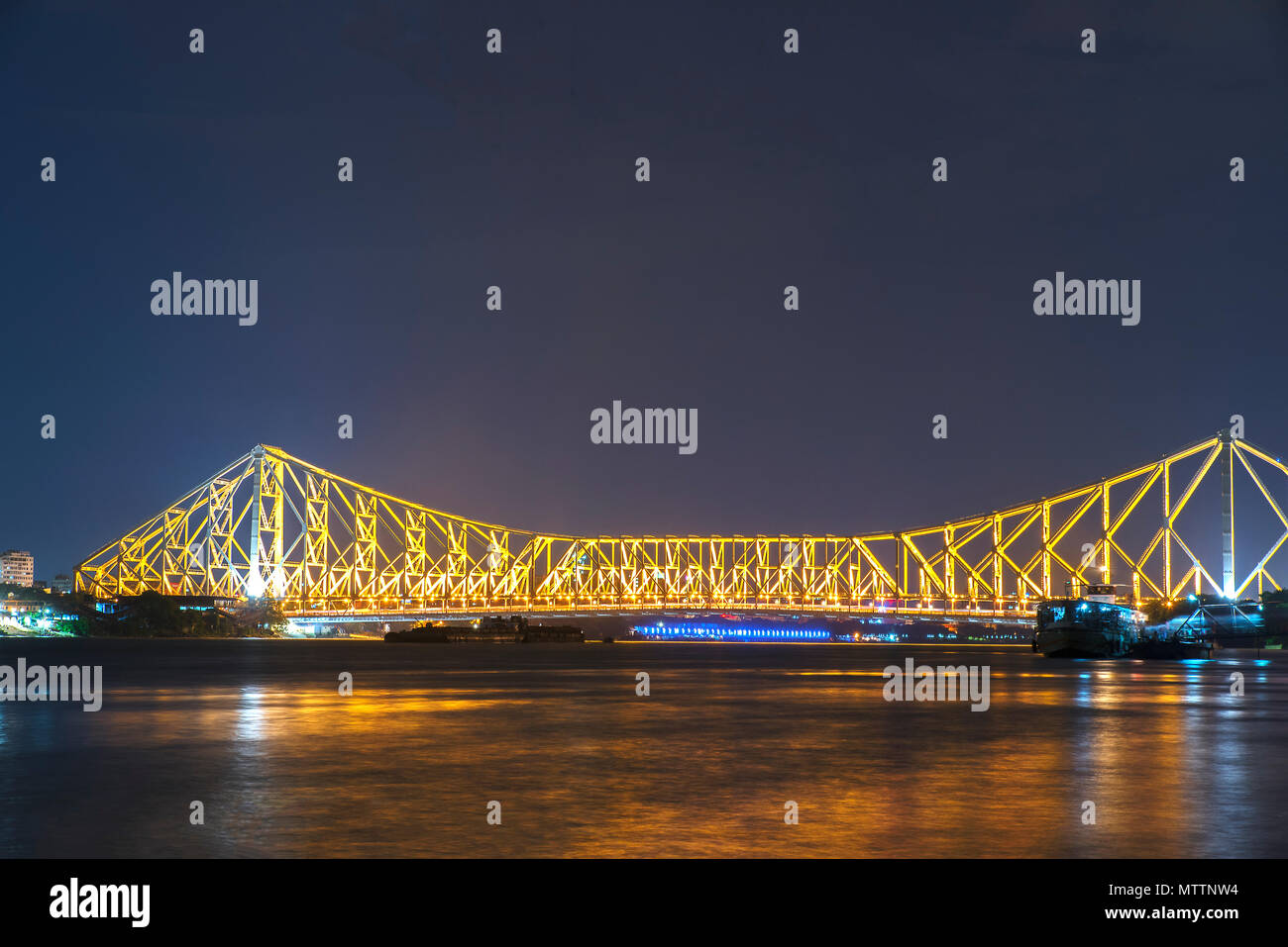 Howrah Bridge At Night