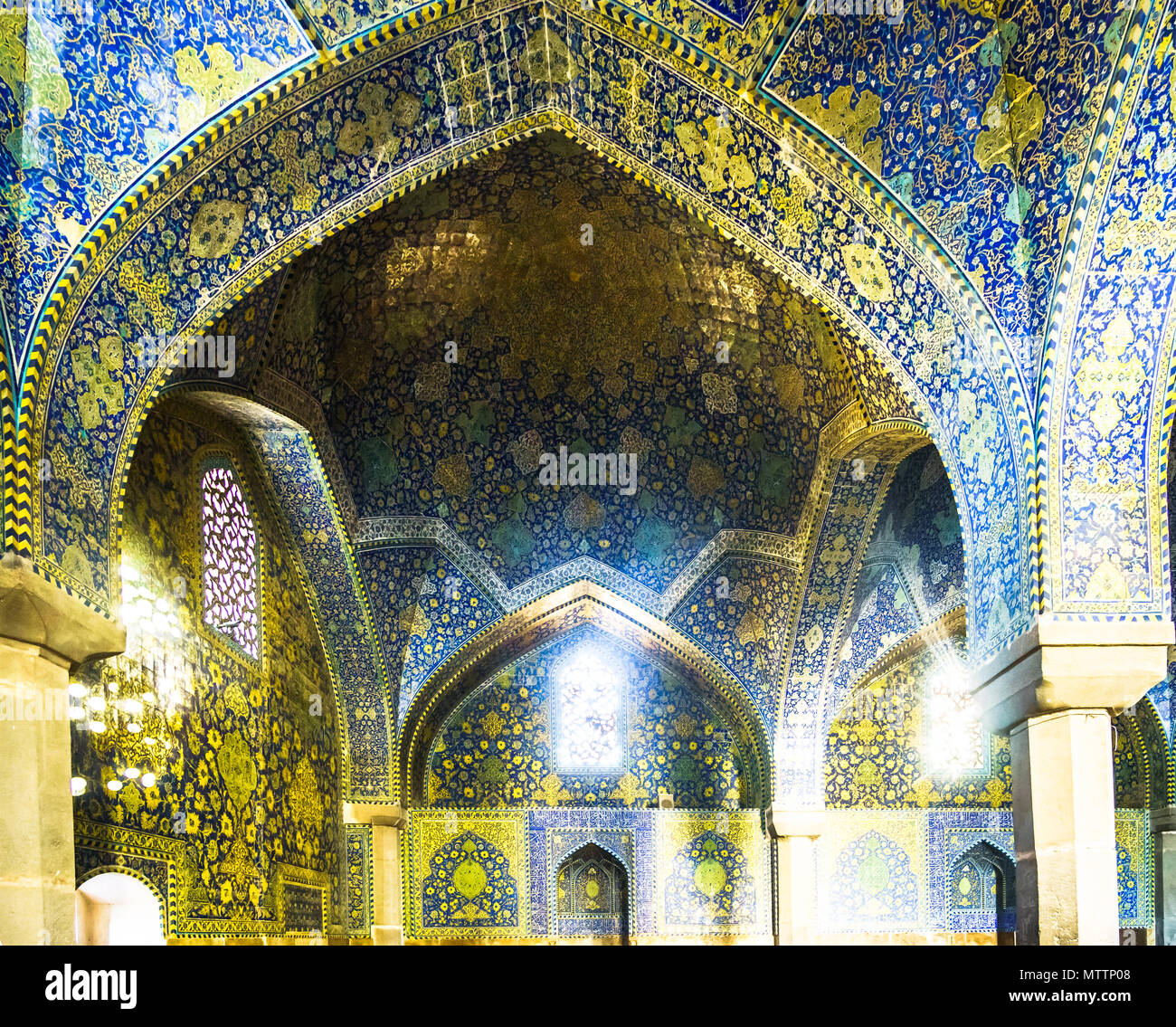 View on portal as part of jameh mosque in Isfahan - Iran Stock Photo ...