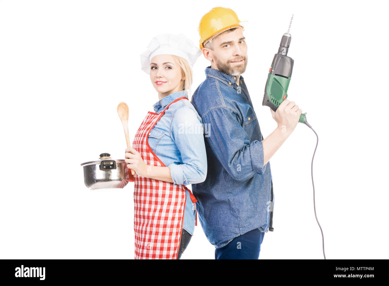 Female chef constructor woman hi-res stock photography and images - Alamy