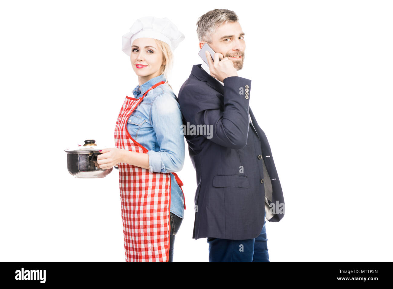 Woman man chef occupation Cut Out Stock Images & Pictures - Alamy