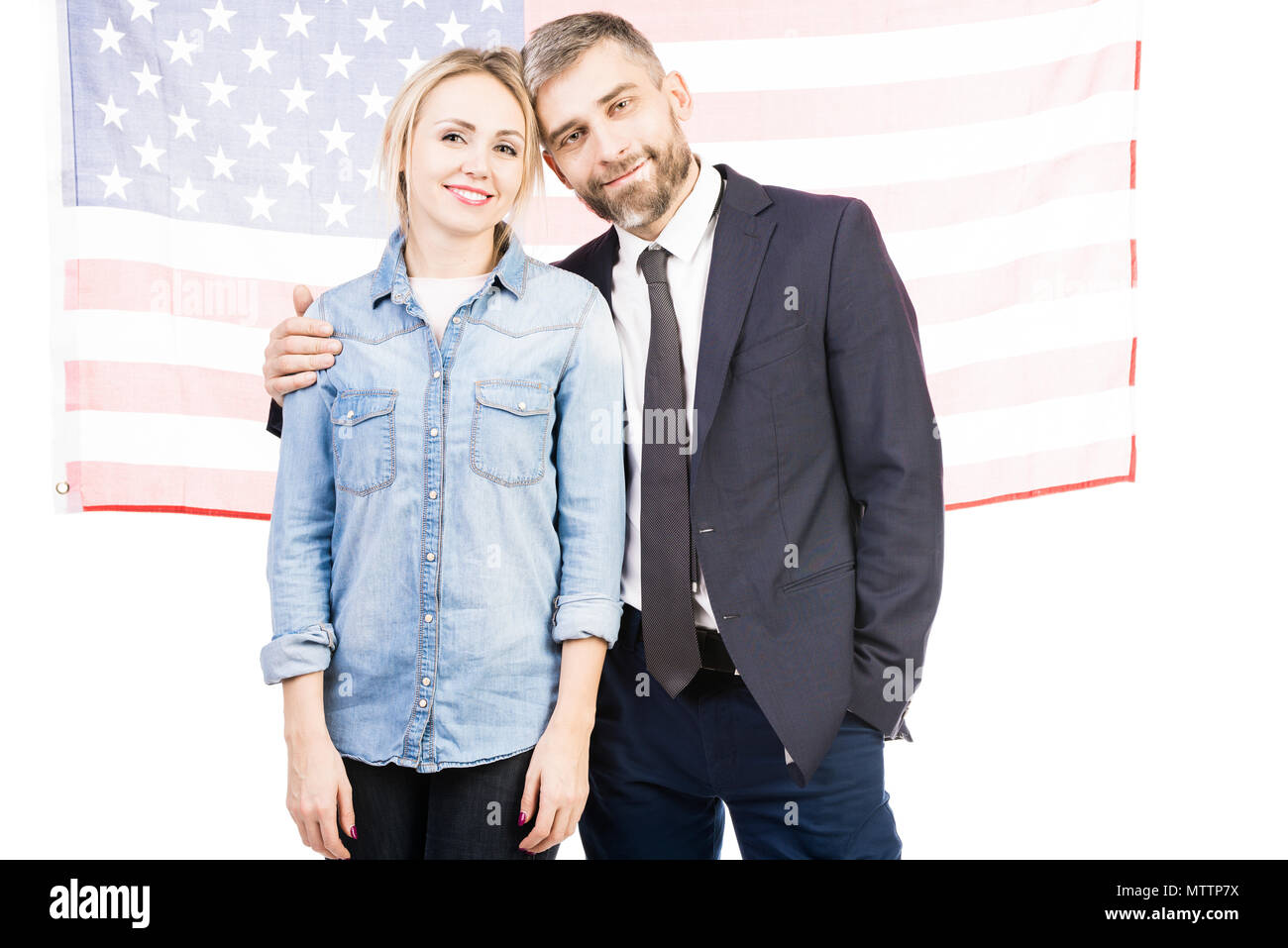 Handsome young man american flag hi-res stock photography and images ...