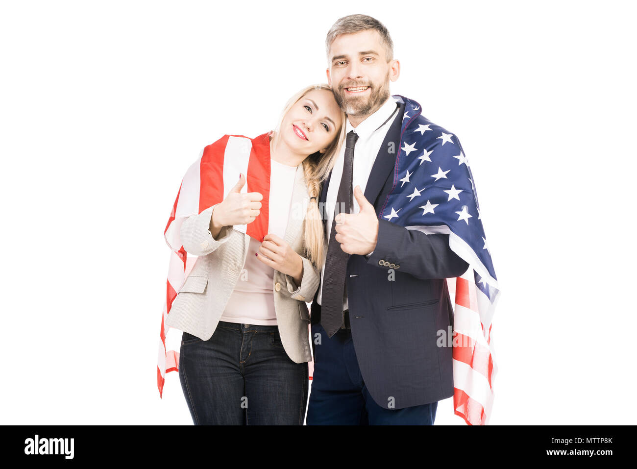 Joyful American Couple Stock Photo - Alamy