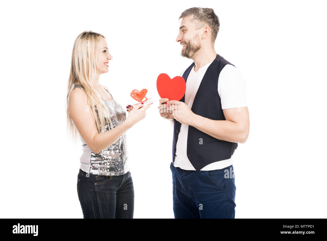 Portrait couple man giving hi-res stock photography and images - Alamy