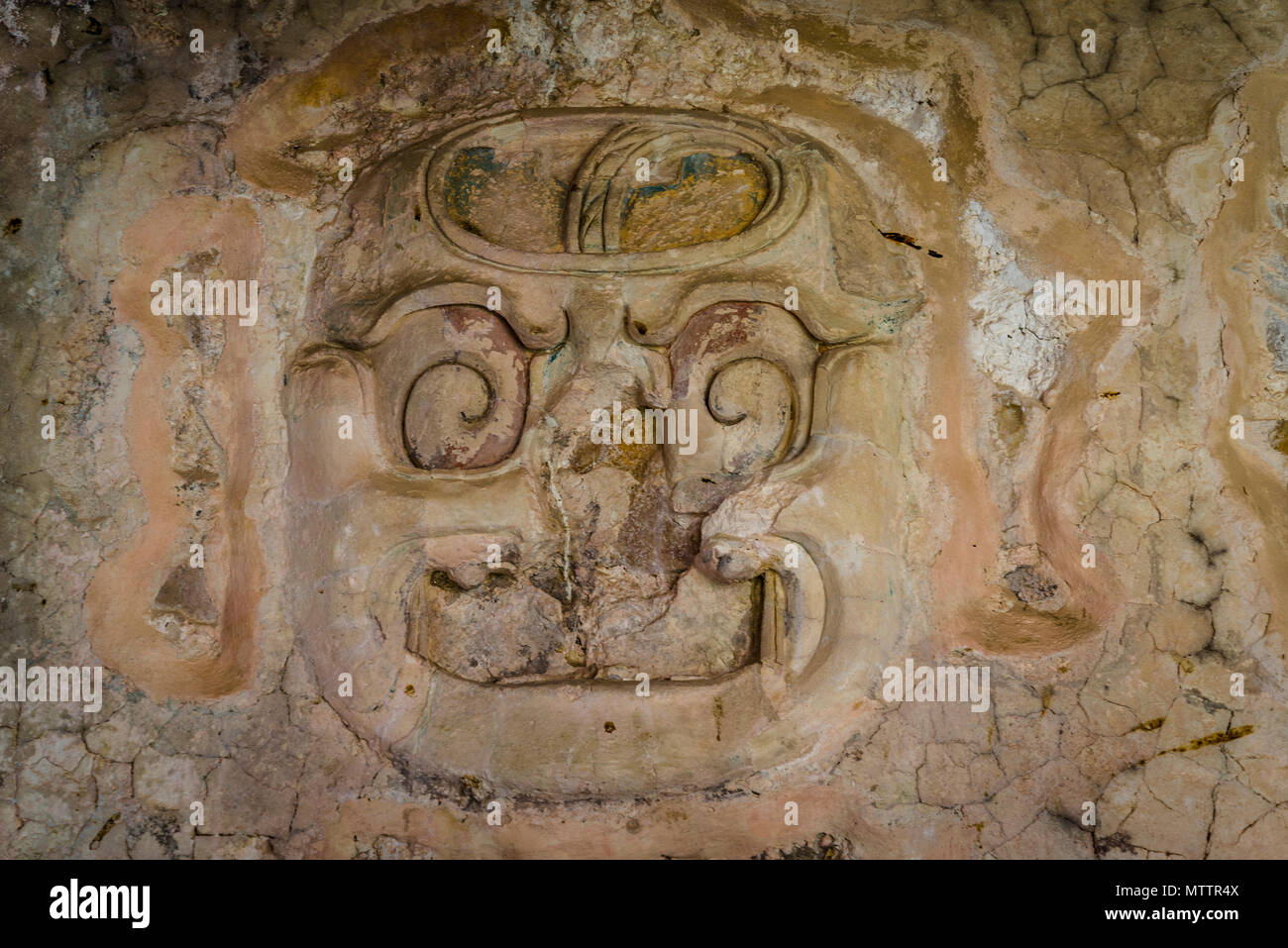 Palenque, The Palace, ruins of Maya city in southern Mexico, Bas-relief ...