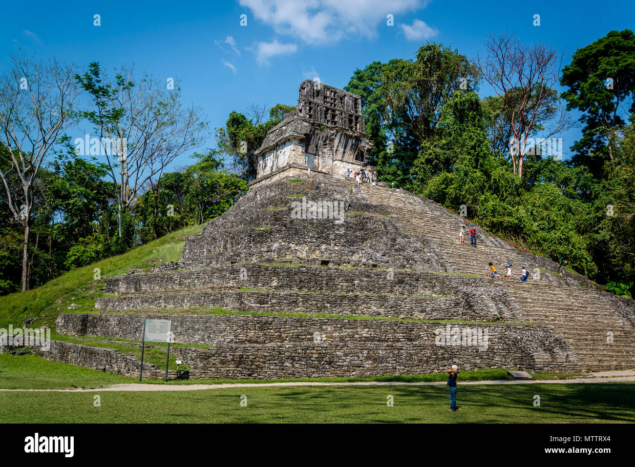 Palenque, Temple of the Sun, Temple of the Cross Complex, ruins of Maya ...