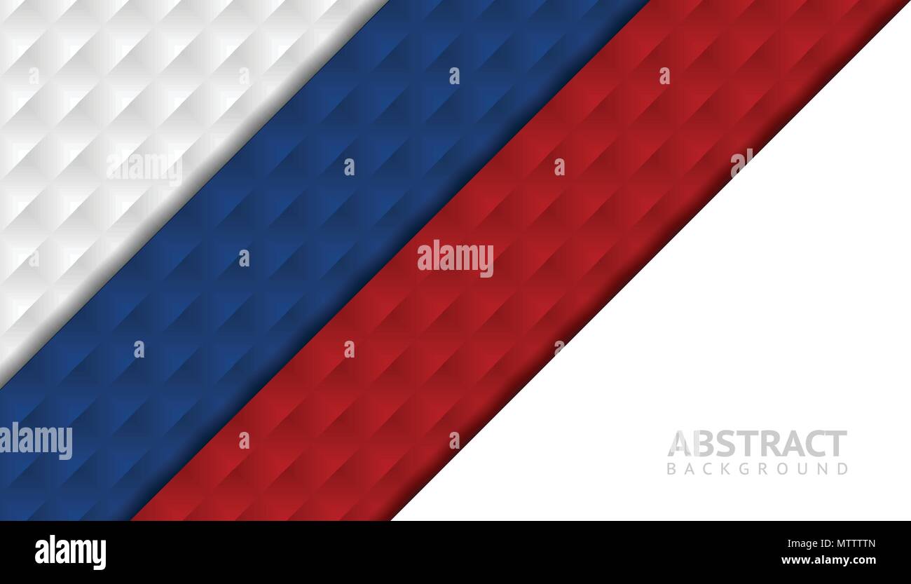 Geometric abstract background. Graphic template with Russia flag colors ...