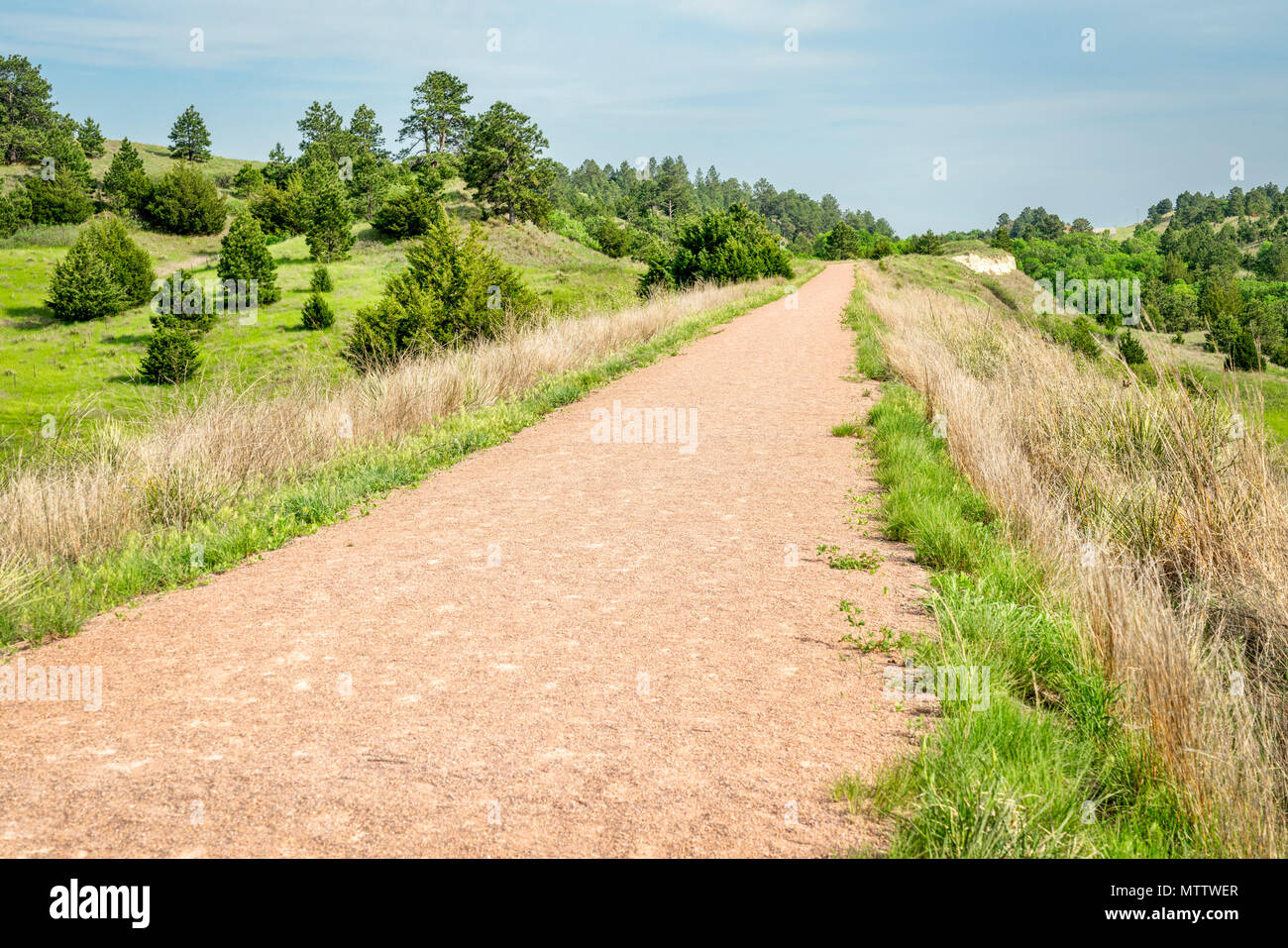 multi-use recreational Cowboy Trail in northern Nebraska Stock Photo ...