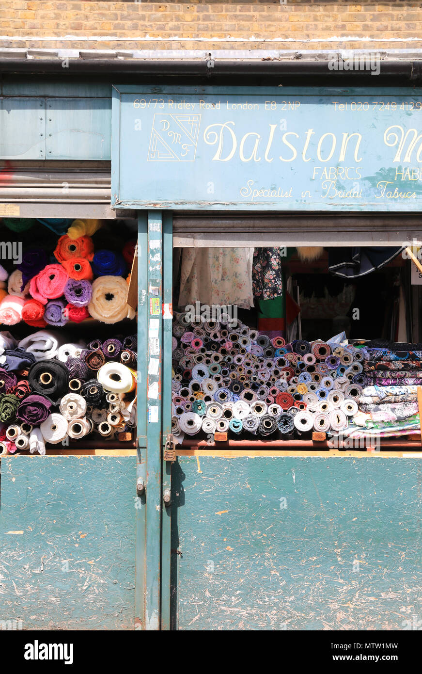Colourful and diverse Ridley Road market, in Dalston, east London ...