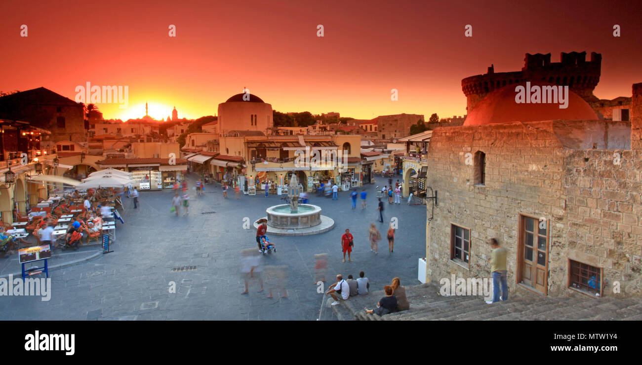 Ios Town SkylineRhodes old Town Dodecanese Islands Greece Stock Photo ...