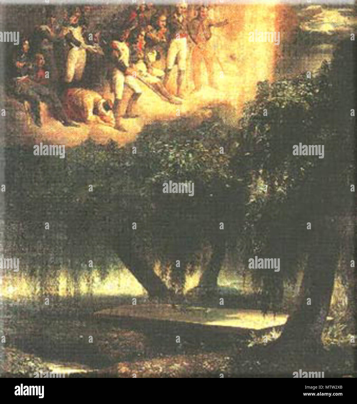 . Napoleon Bonaparte's grave at Saint Helena . 19th century. Unknown ...