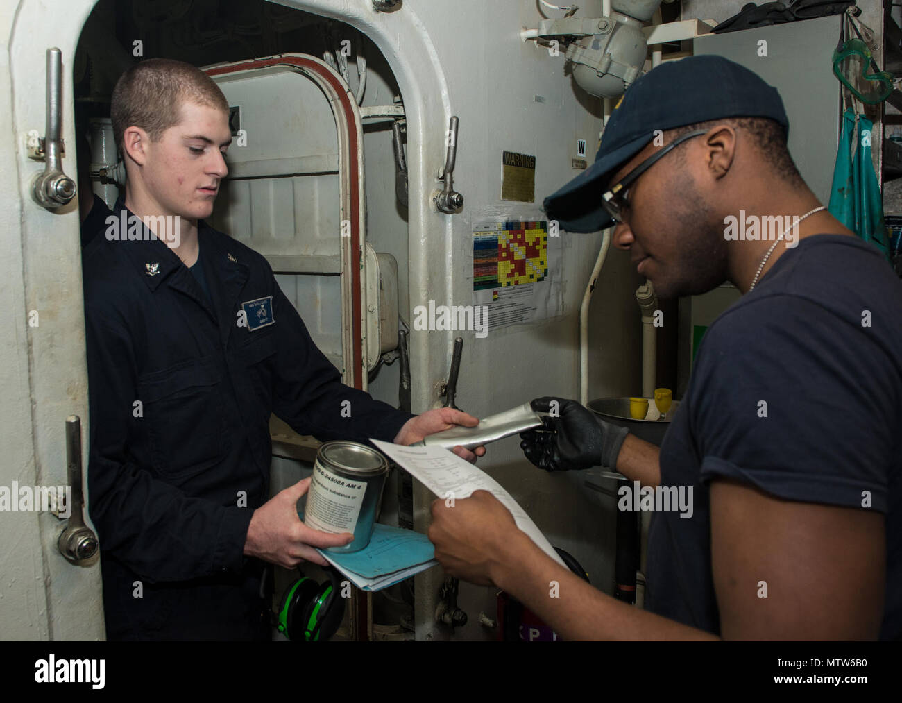 170124-N-UM082-007 ATLANTIC OCEAN (Jan. 24, 2017) Machinist's Mate 3rd ...
