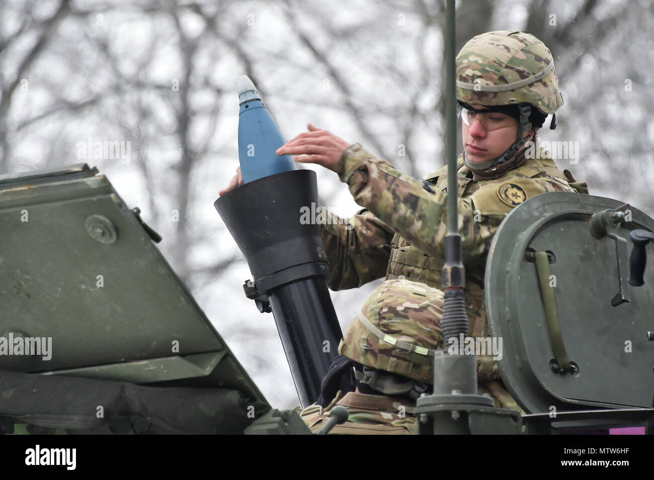 Stryker mounted 120mm rms6l mortar hi-res stock photography and images ...