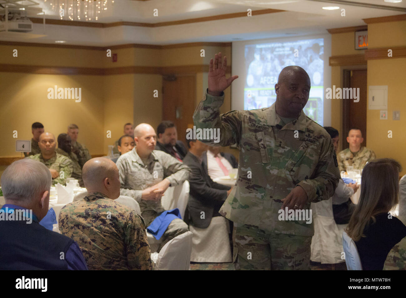 Guest speaker Maj. Gen. Bruce T. Crawford, Commanding General, U.S ...
