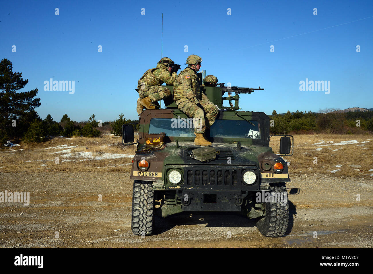 A U.S. Army paratrooper from the 173rd Brigade Support Battalion, 173rd ...