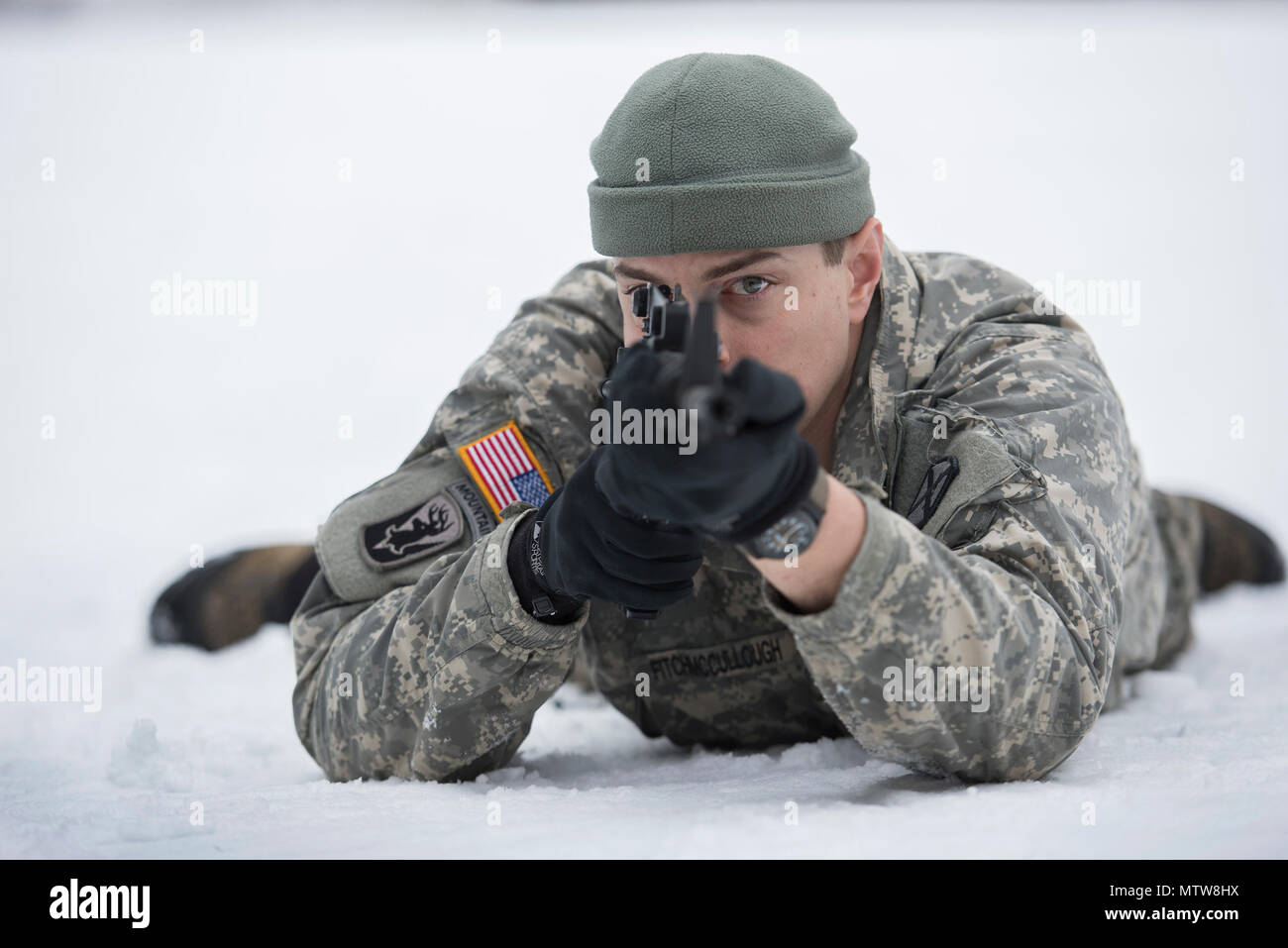 U.S. Army Staff Sgt. Robin Fitch-Mccullough, infantryman, Alpha Company ...