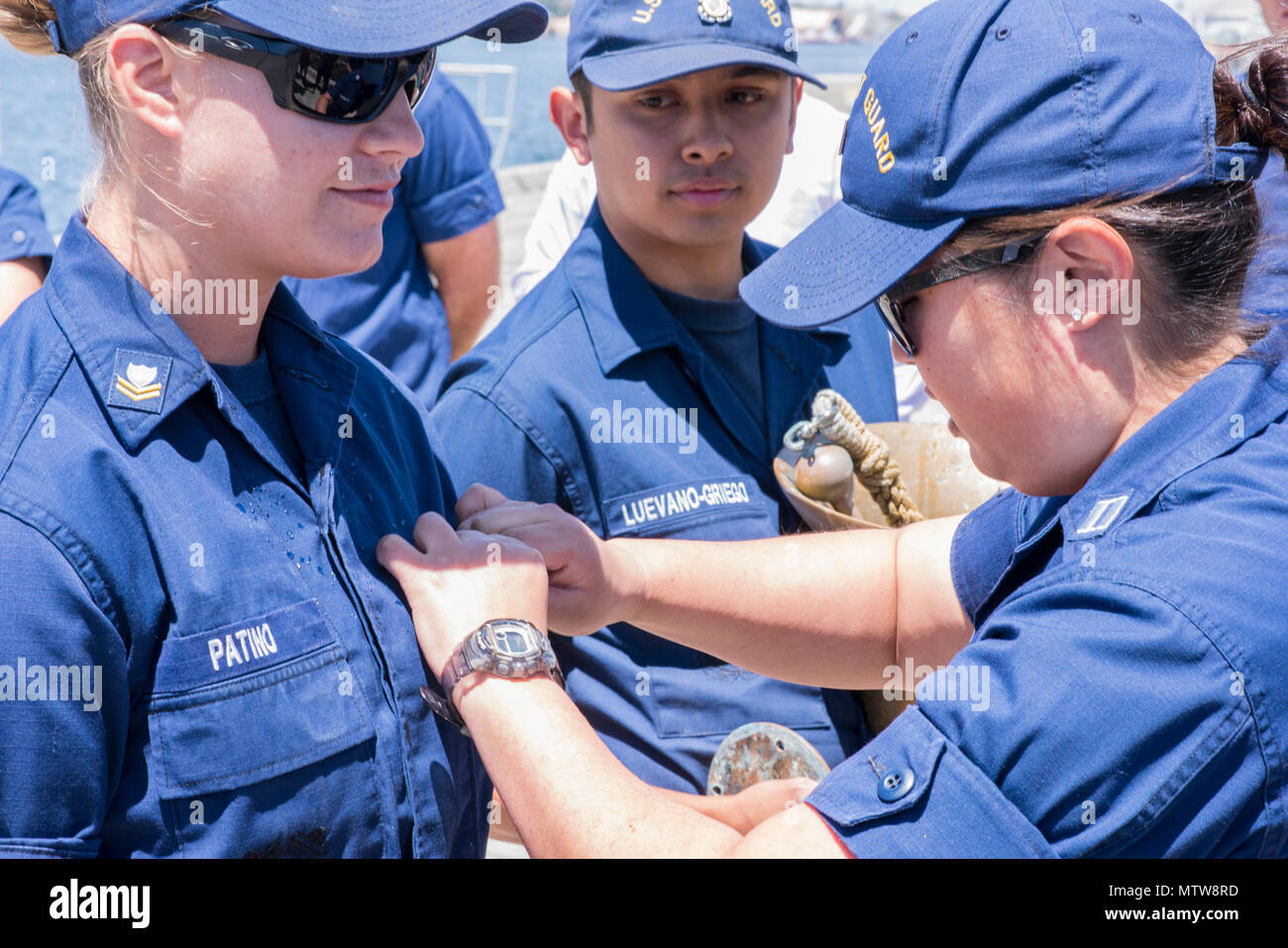 Petty Officer 2nd Class Kira Patino was awarded the permanent Coast ...