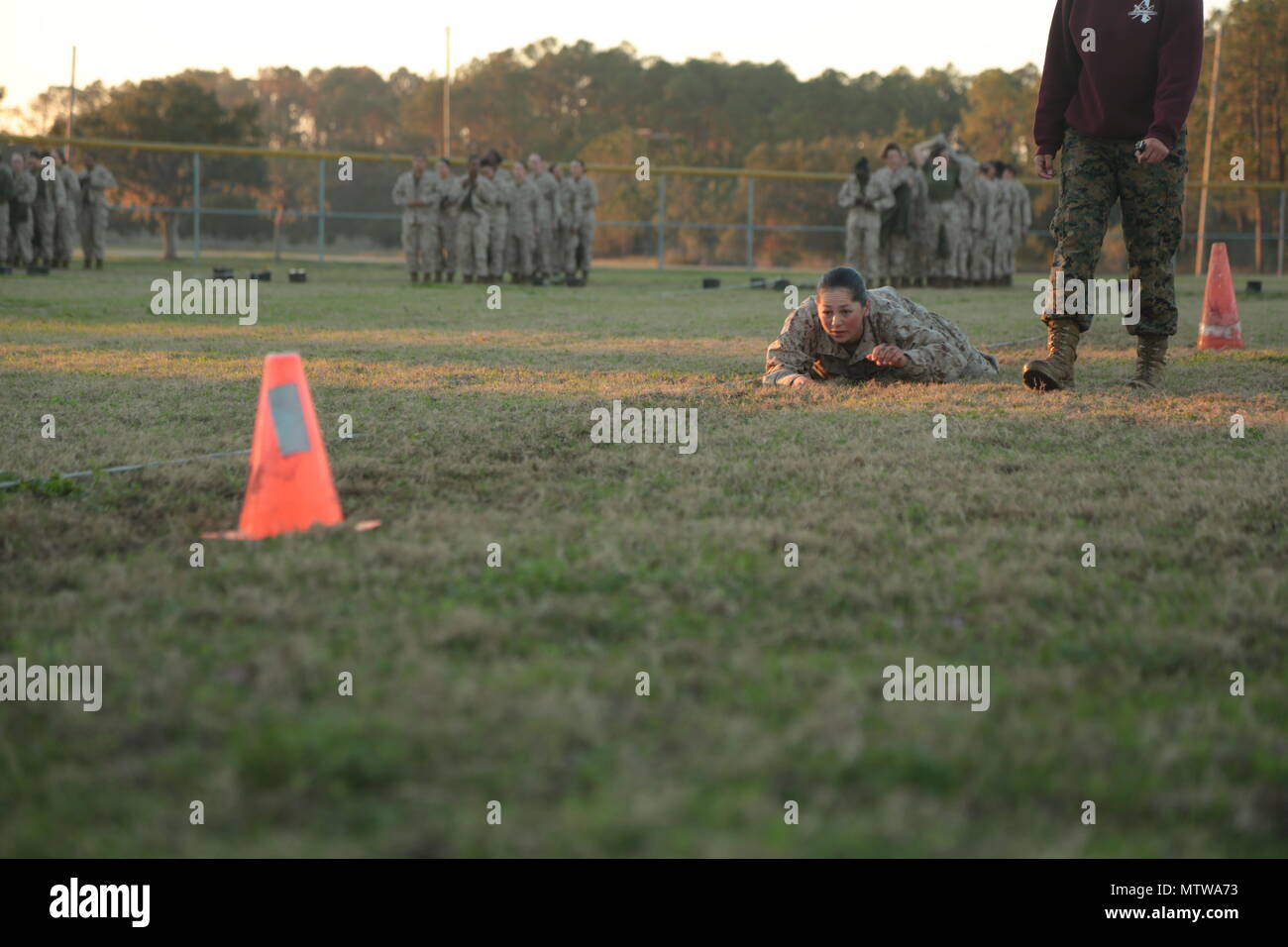 U.S. Marine Corps Rct. Ashley Smith with platoon 4004, N. Co., 4th ...