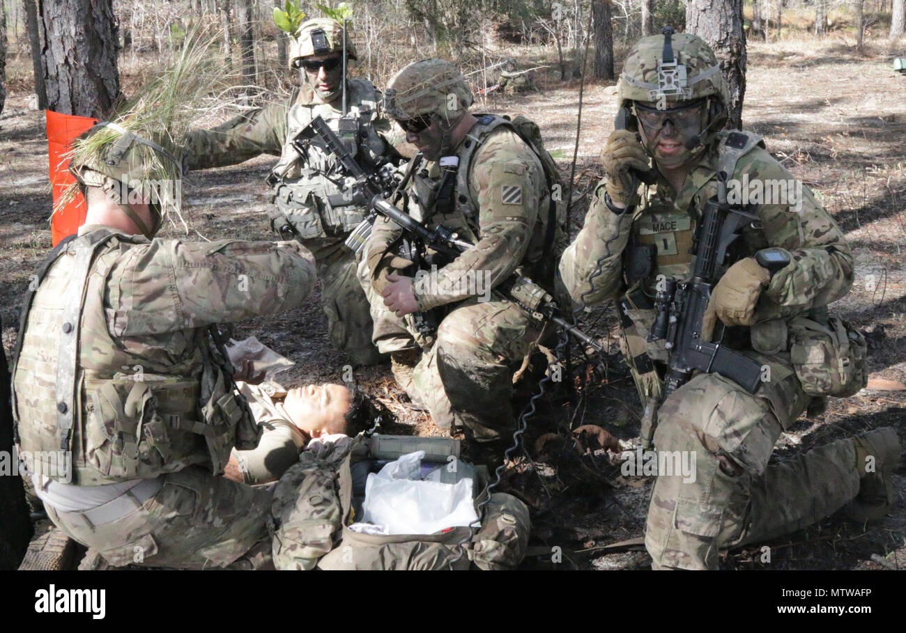 Treated a casualty during their live fire exercise on jan hi-res stock ...
