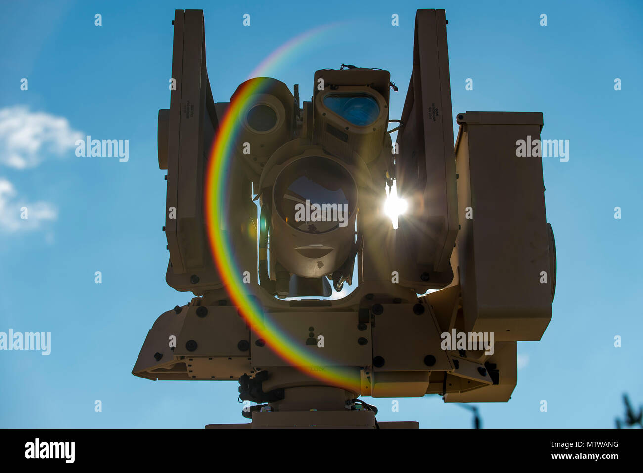 The Common Remotely Operated Weapon Station (CROWS) is mounted on top ...