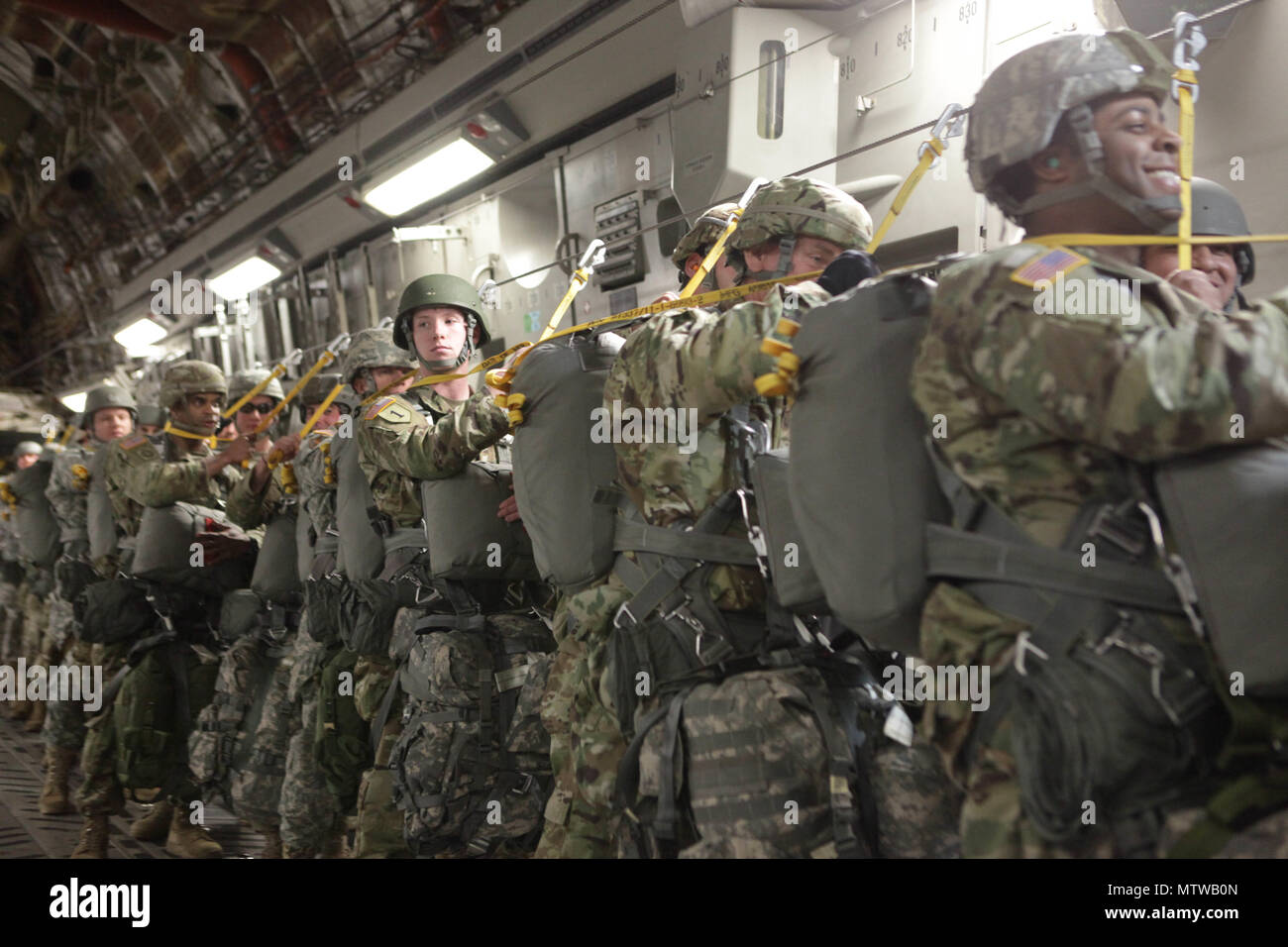 U.S. Army paratroopers assigned to the 360th Civil Affairs Brigade and ...