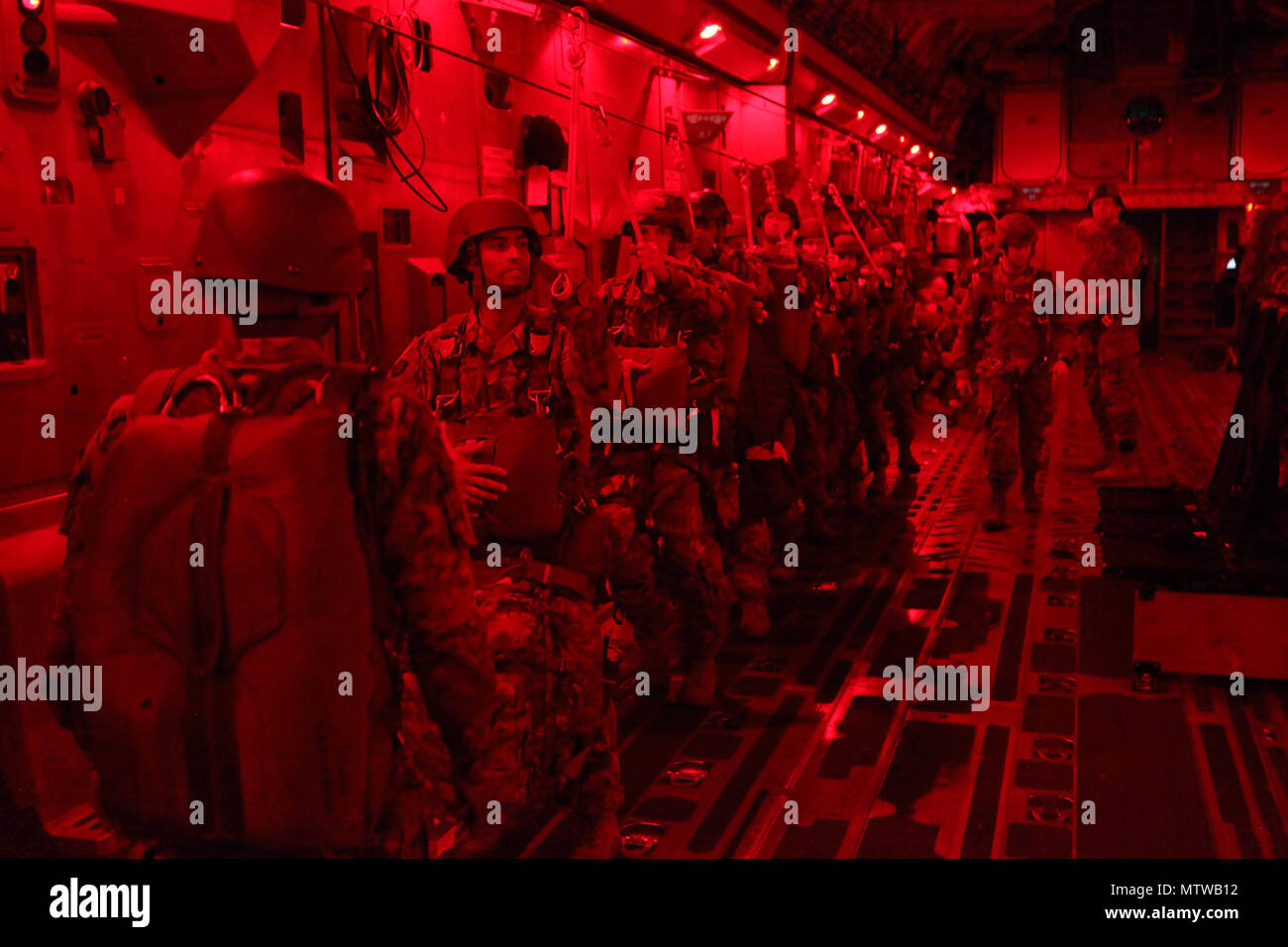 U.S. Army paratroopers assigned to the 360th Civil Affairs Brigade and ...