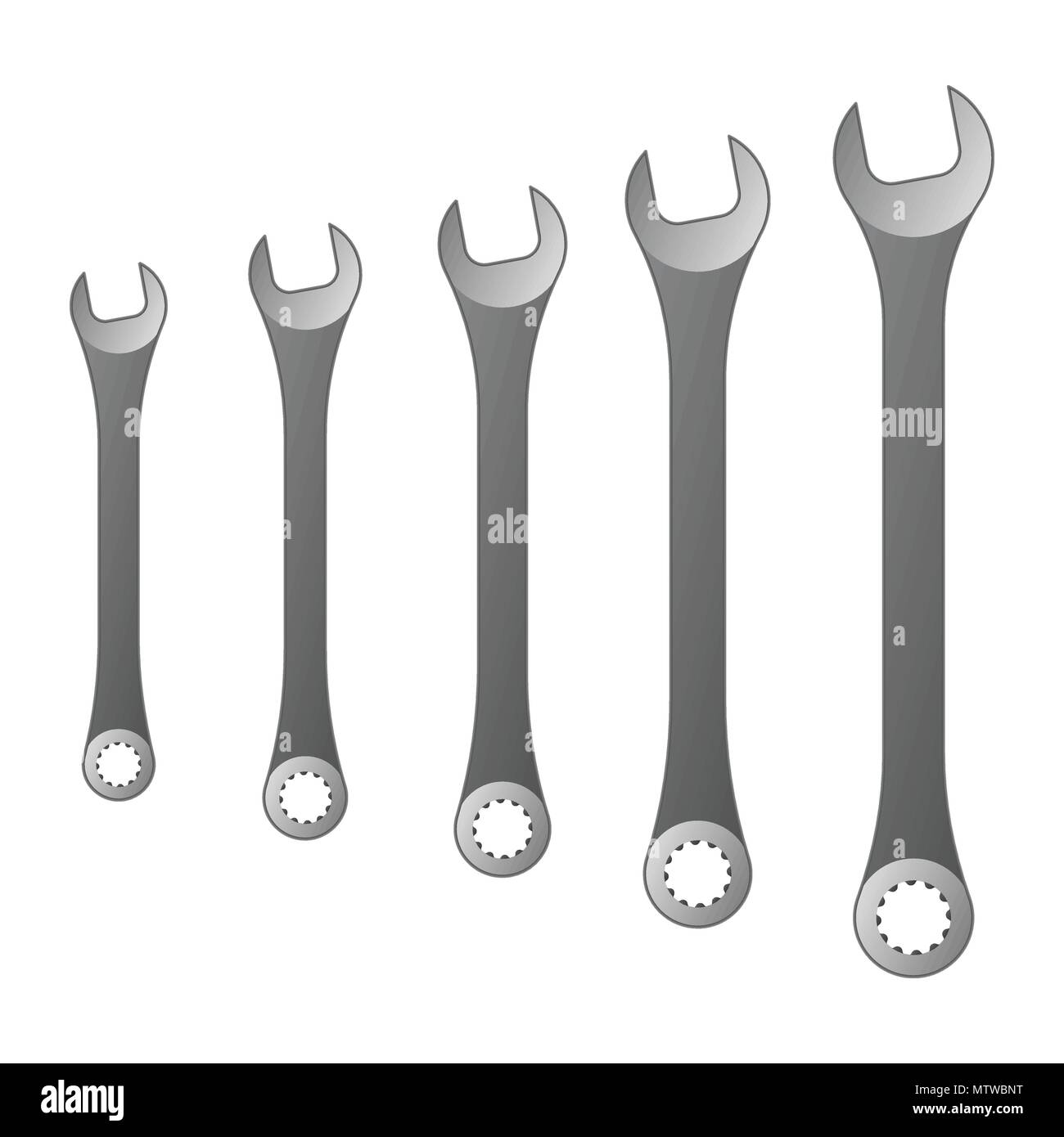 Set of wrenches Stock Vector Images - Alamy