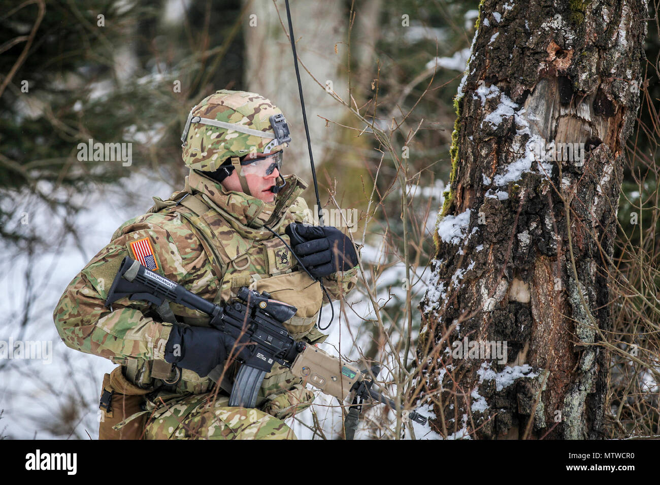 Staff Sgt. Tanner Neuschwanger, Squad Leader from Apha Company, 1st ...