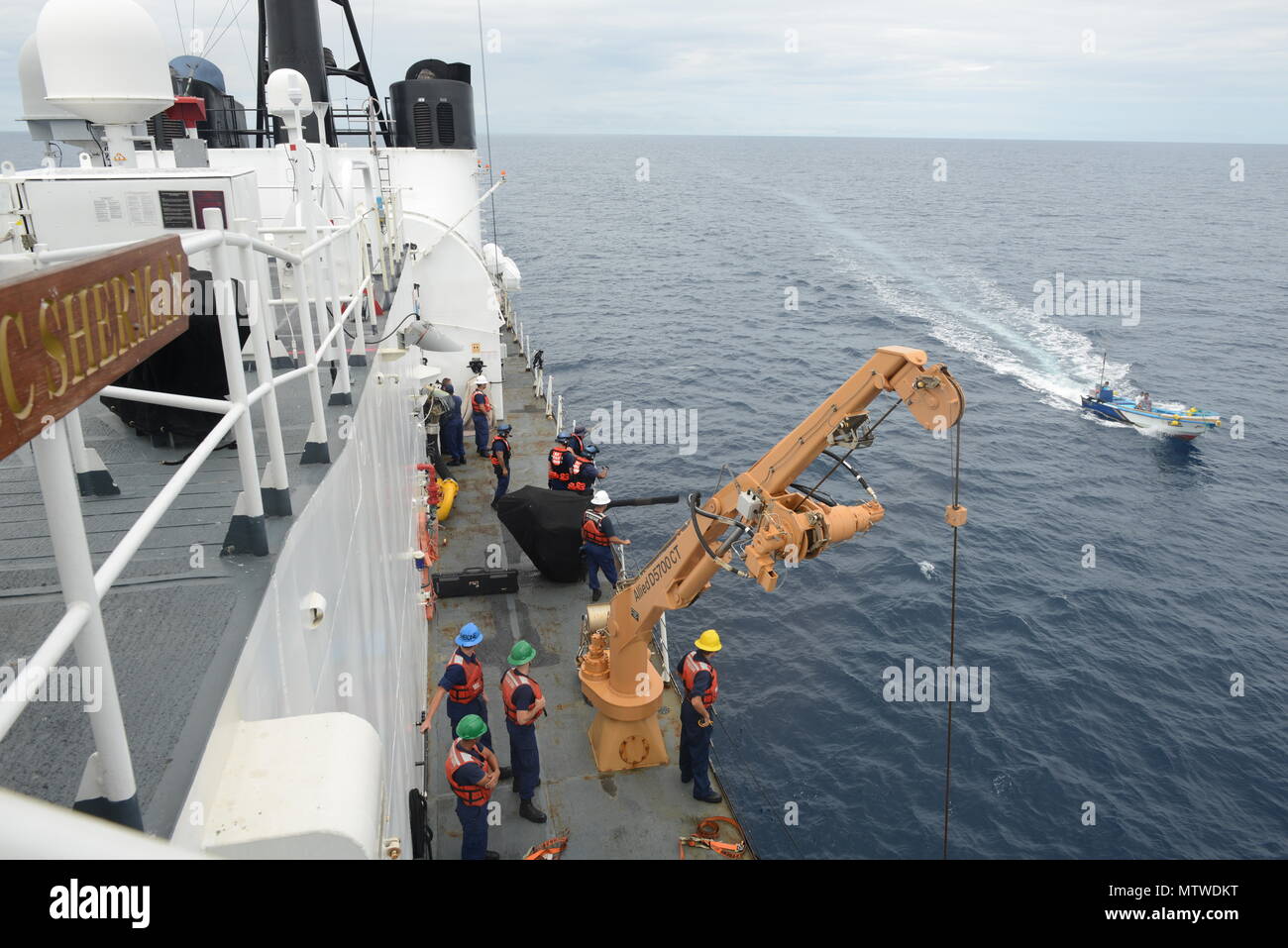 EASTERN PACIFIC OCEAN – A panga approaches the port side of the Coast ...
