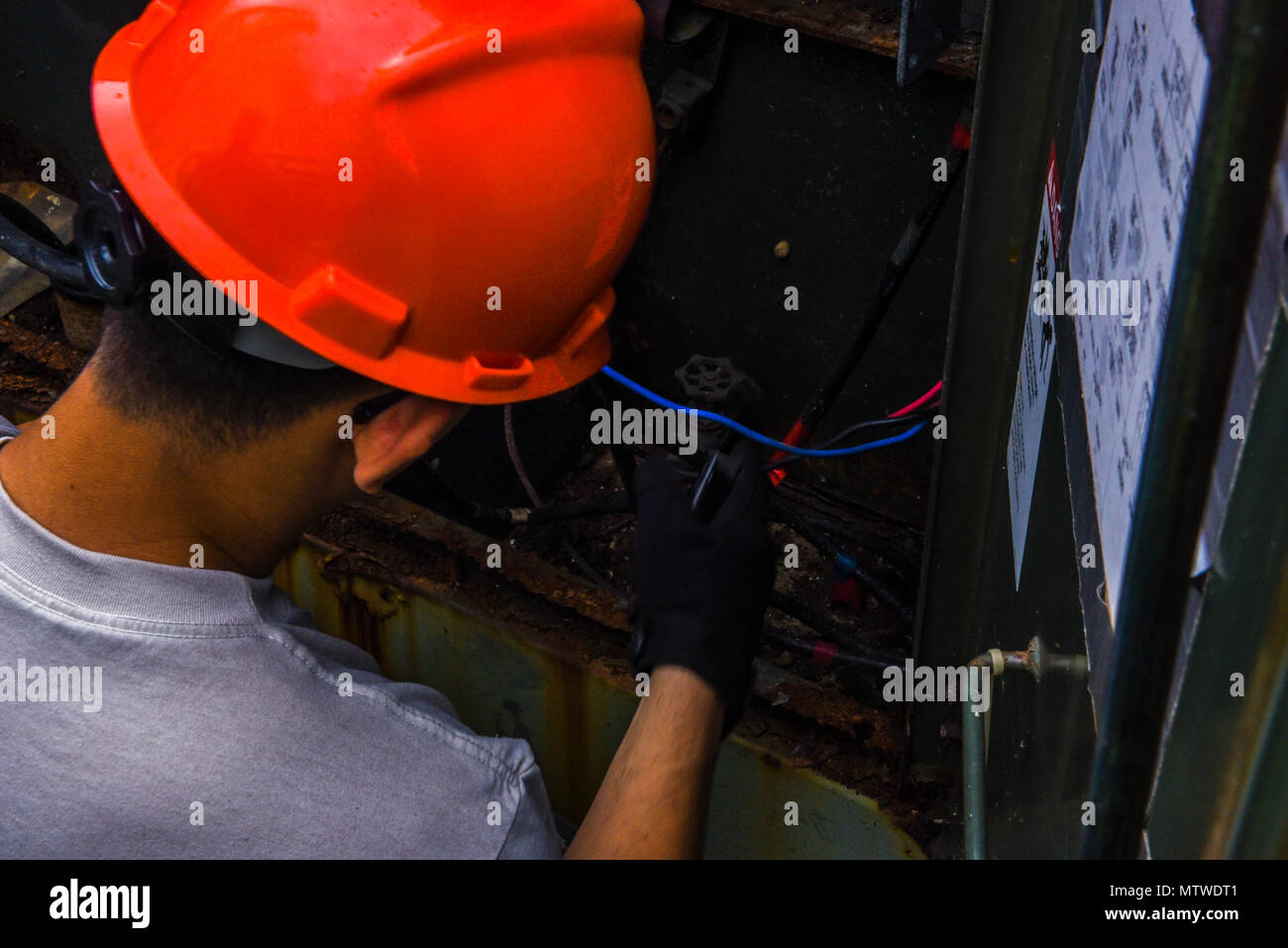 U.S. Air Force Airman Anthony Nava, an 18th Civil Engineer Squadron ...