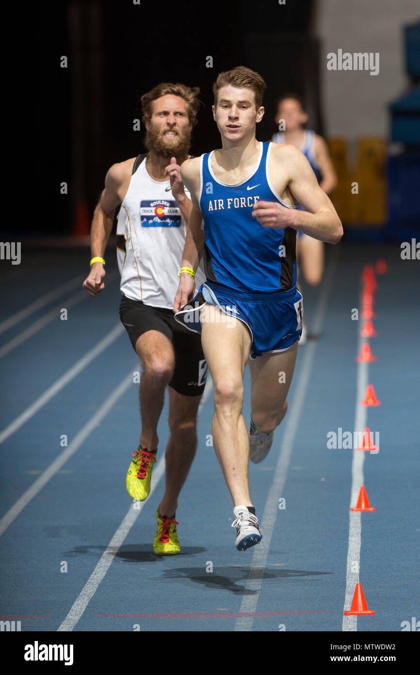 Matt Dorsey, a senior, competes in the mile run at the 27th-annual Air ...