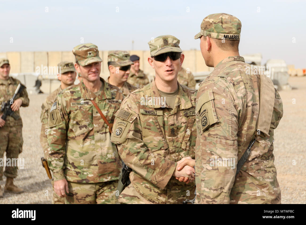 Command Sgt. Major Brian Knight, senior noncommissioned officer for the ...