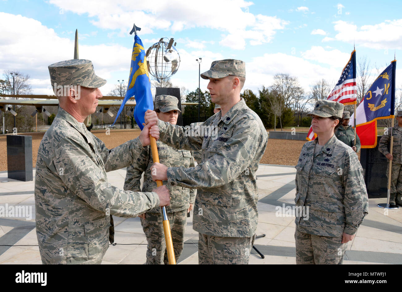 U.S. Air Force Lt. Col. Lee Thompson, commander of the 145th Logistics ...