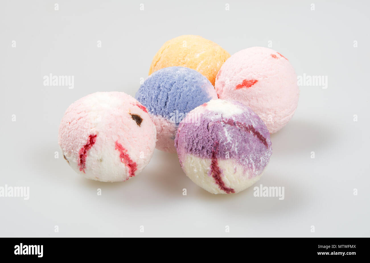 ice cream scoop or mixed ice cream scoops ice cream on background Stock ...