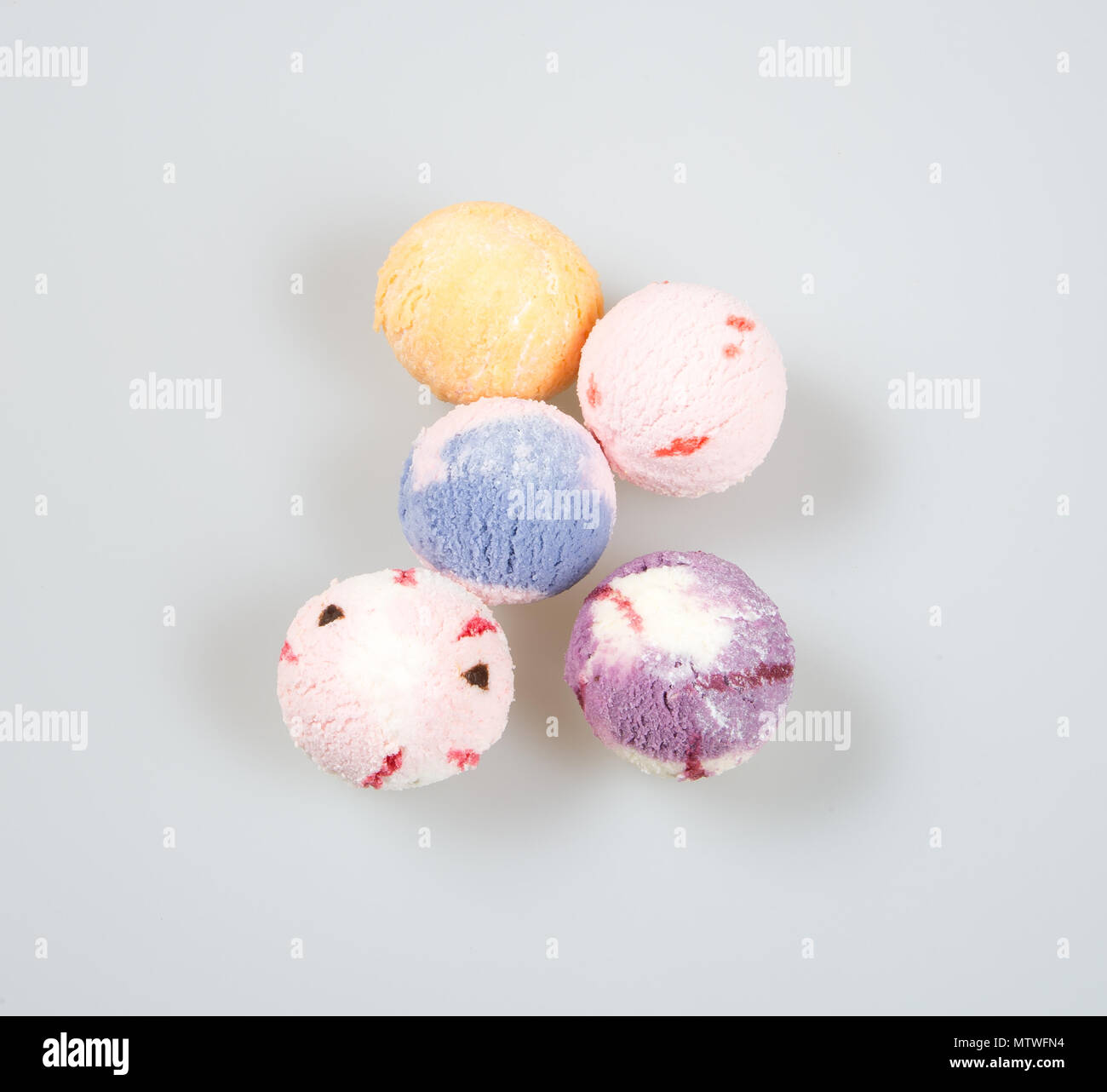 ice cream scoop or mixed ice cream scoops ice cream on background Stock ...