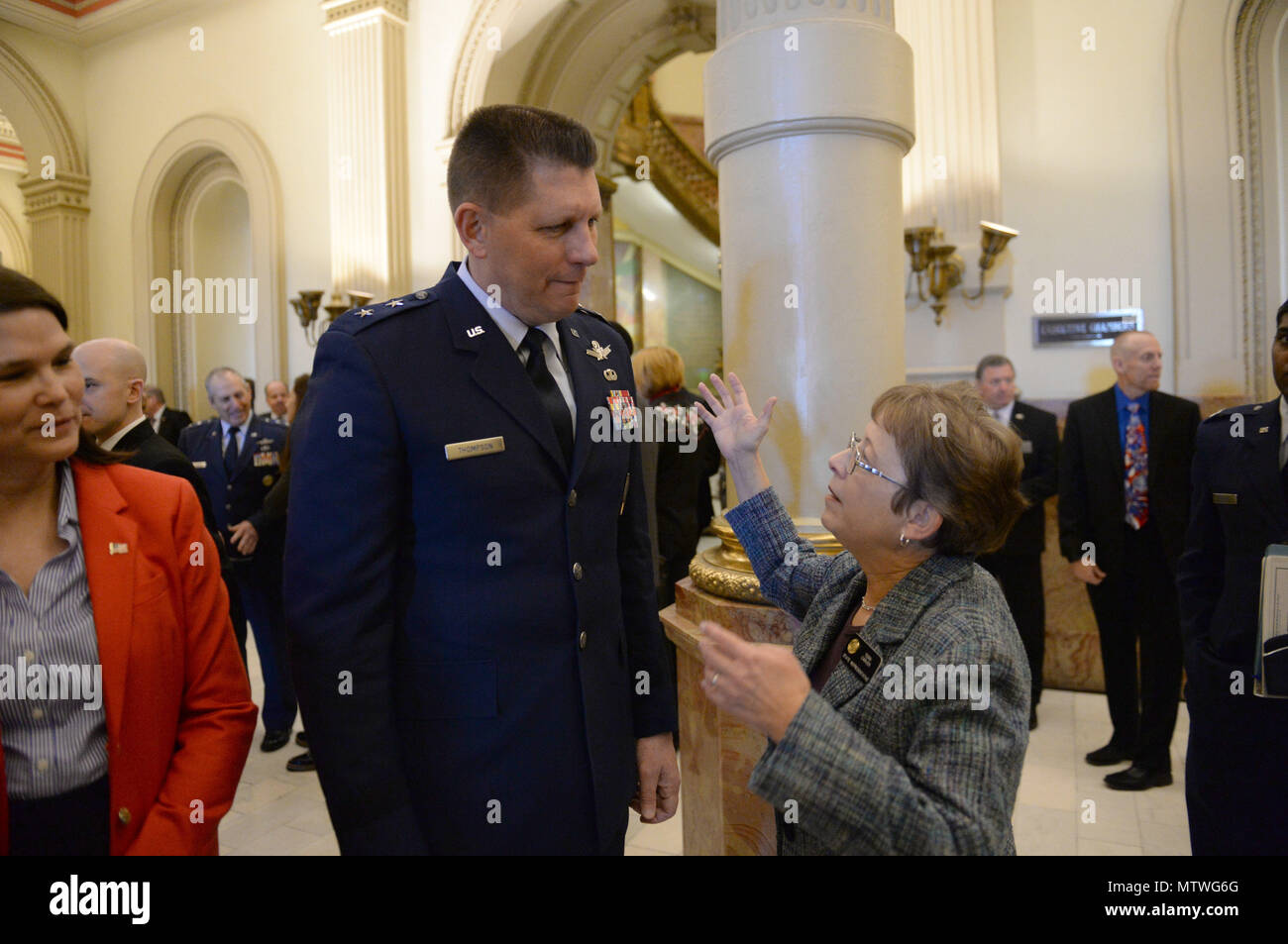 DENVER (Jan. 27, 2017) -- Colorado Representative Terri Carver, right ...