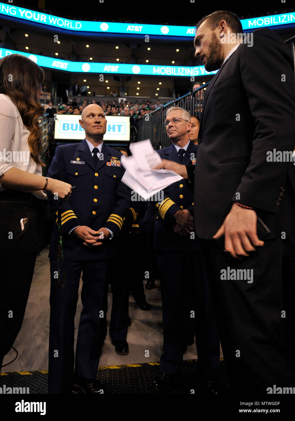Coast Guard Adm. Steve Poulin and Cmdr. Tim Brown, commanding officer ...