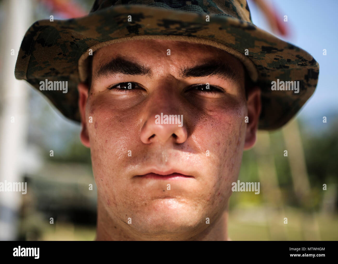 U.S. Marine Corps Cpl. Jonathan Vanderway, combat engineer, with Marine ...