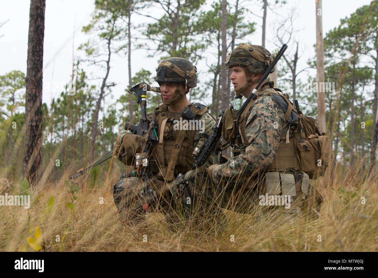 U.S. Marine Corps Lance Cpl. Kevin Soto, left, rifleman with Fox ...