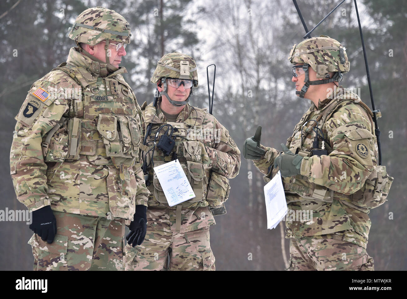 U.S. Army Europe Commander Lt. Gen. Ben Hodges, left, and the 2nd ...