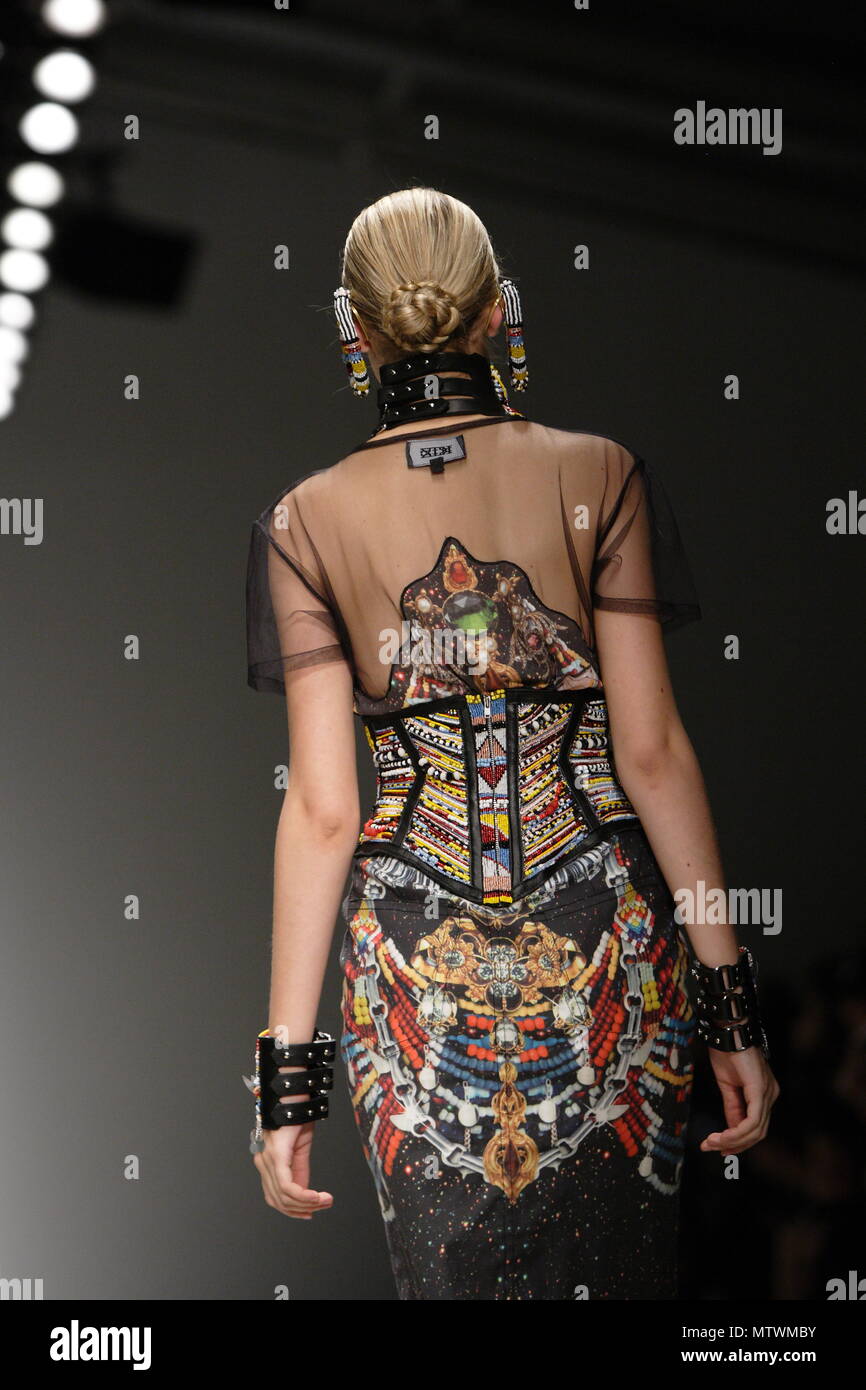 UK Fashion - Model on the runway during the KTZ Spring Summer ...