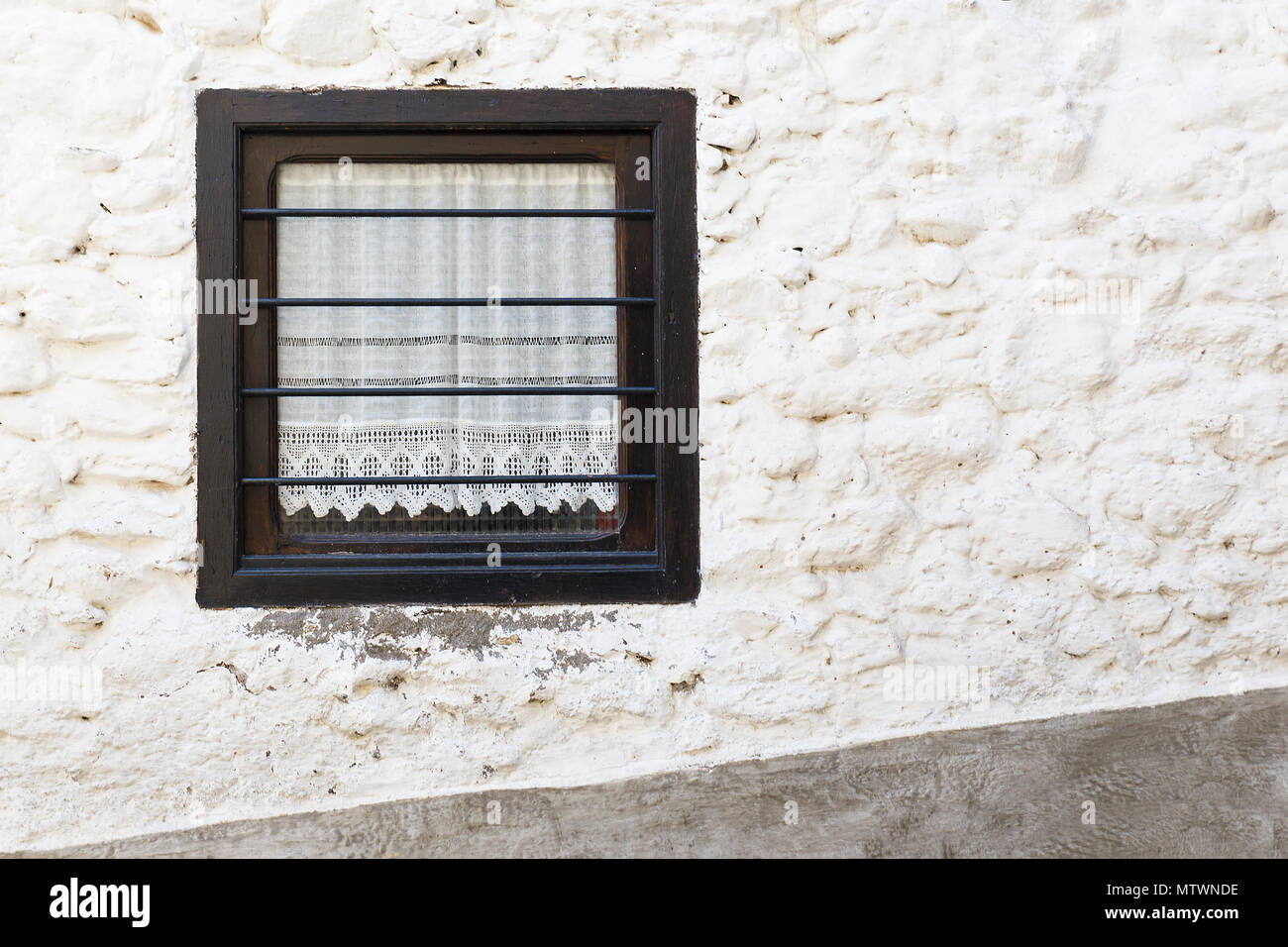 small window on white wall Stock Photo - Alamy