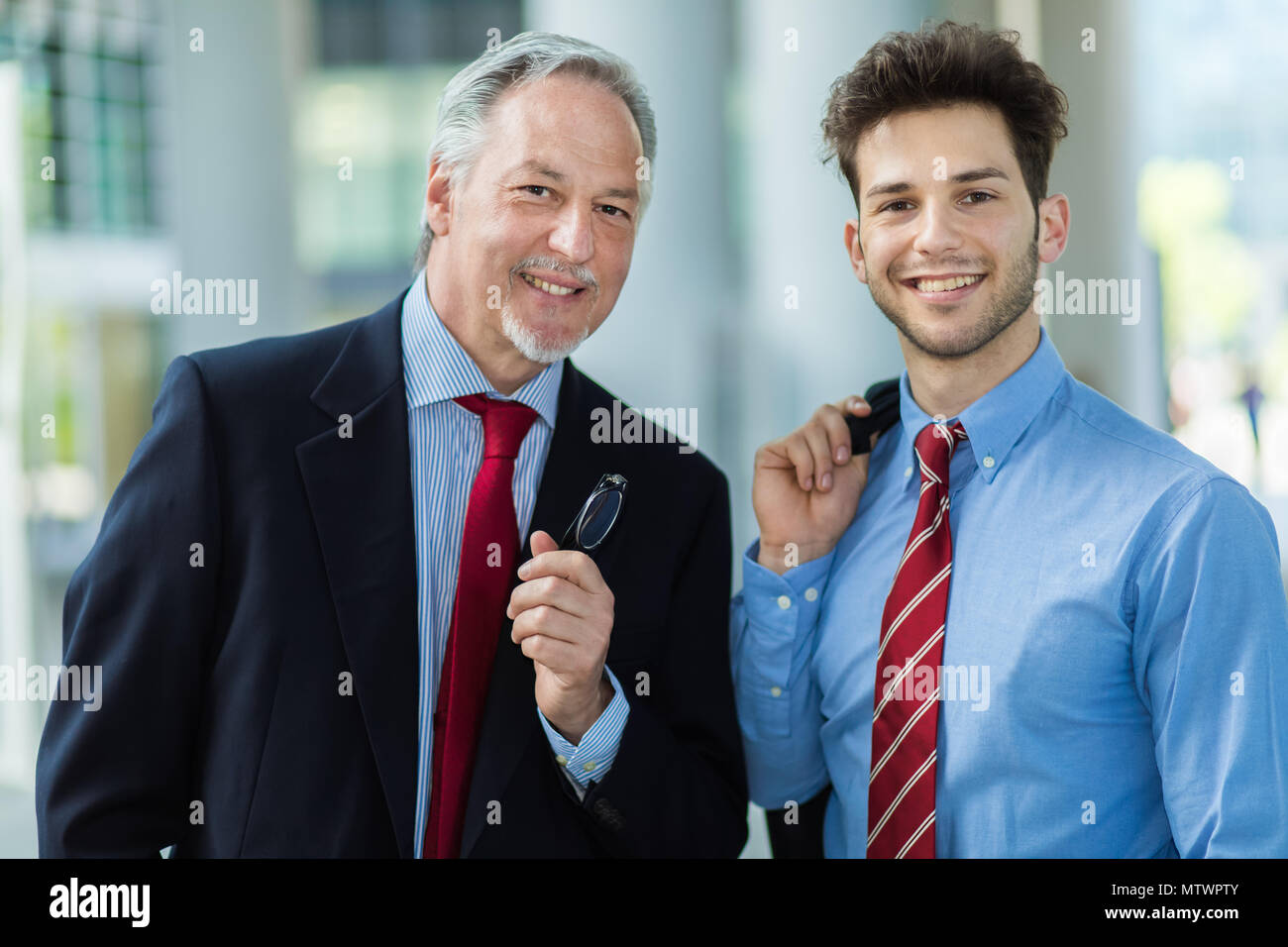 Two business partners outdoor Stock Photo - Alamy